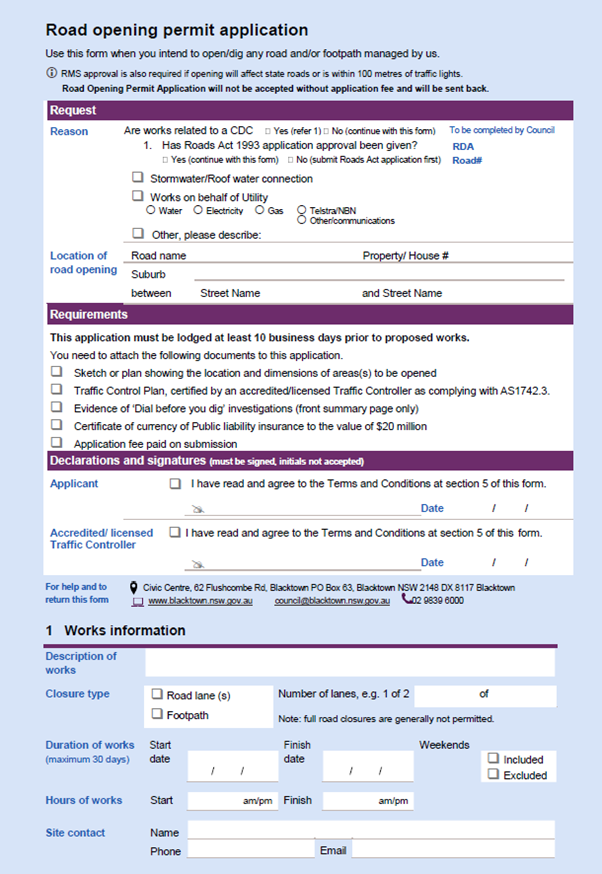 COUNCIL PERMITS APPLICATIONS – Nick Traffic
